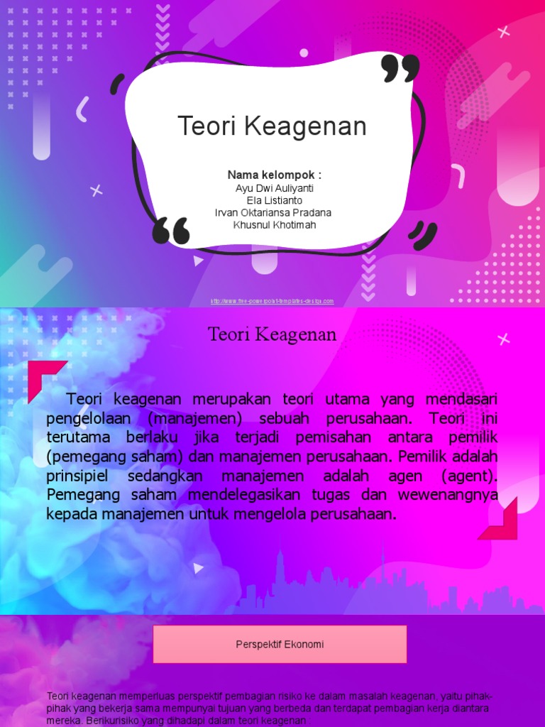 Teori Keagenan | PDF | Karier & Perkembangan