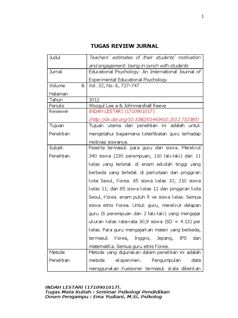 Tugas Review Jurnal Internasional | PDF