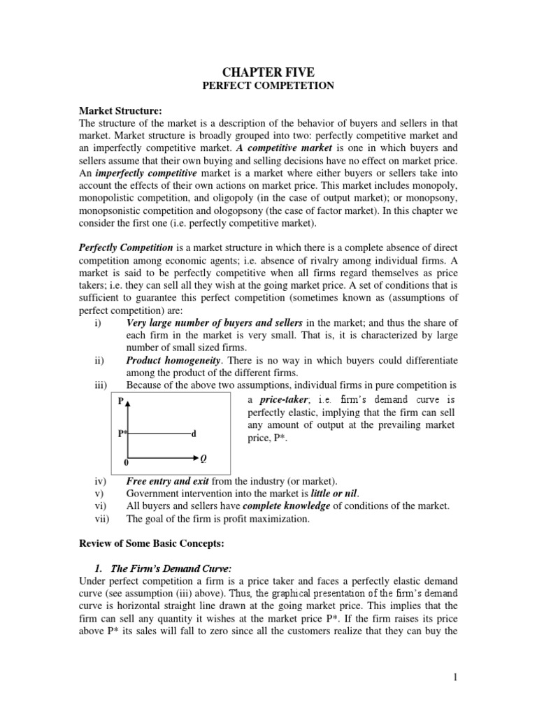 Chapter 5 - Perfect Competition | PDF | Perfect Competition | Demand