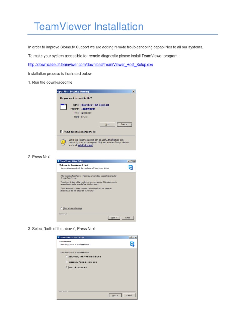 TeamViewer Installation PDF | PDF