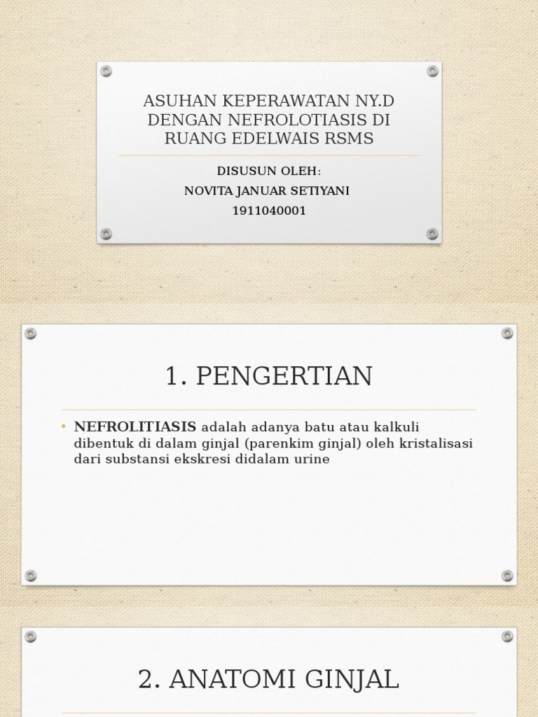 NEFROLITIASIS | PDF | Sains & Matematika