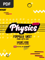 Ray Optics Formula Sheet | PDF