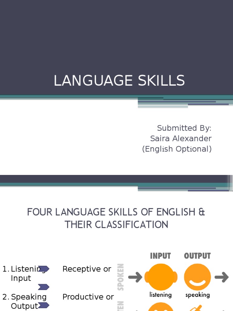 Language Skills: Submitted By: Saira Alexander (English Optional) | PDF ...