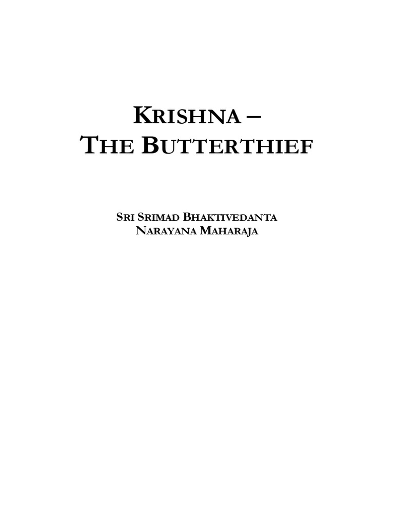 Krishna's Pastimes: The Butter Thief | PDF | Bhagavata Purana | Bhakti
