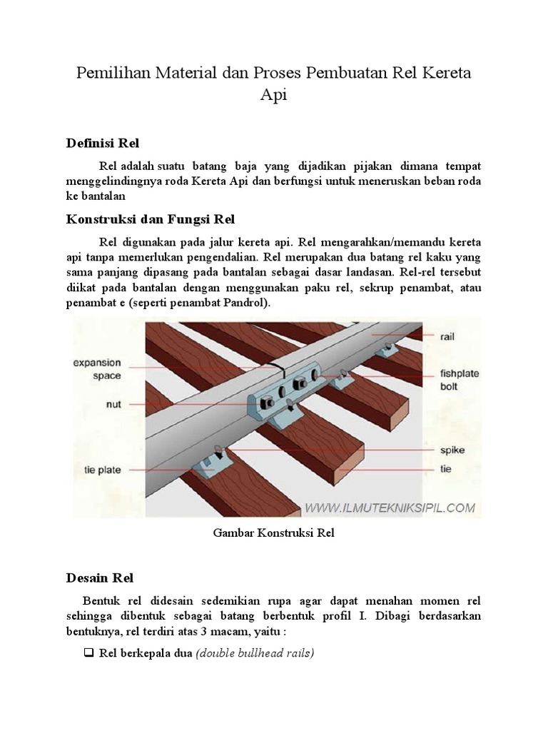 Pemilihan Material Dan Proses Pembuatan Rel Kereta Api | PDF