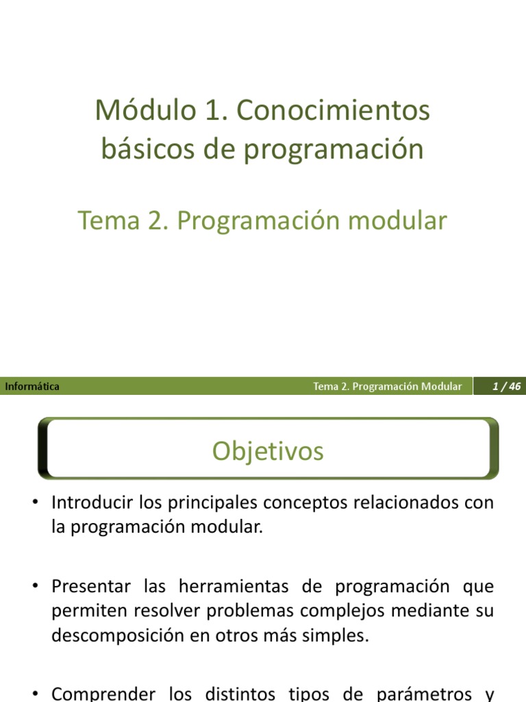 Tema 2. Programacion Modular | PDF | Estructura de datos de matriz | Programación de computadoras