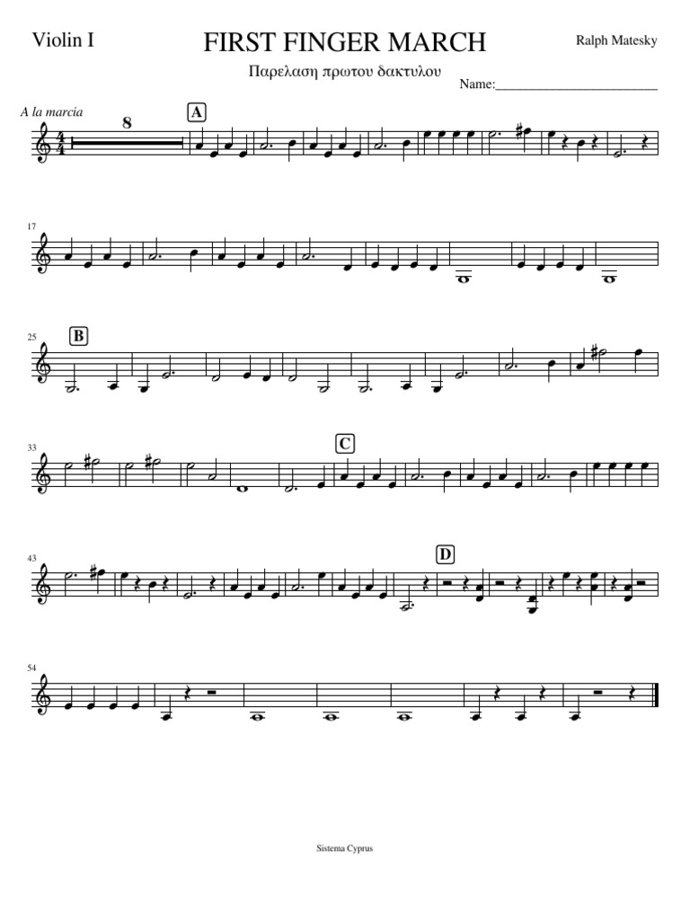 First Finger March - Violin | PDF