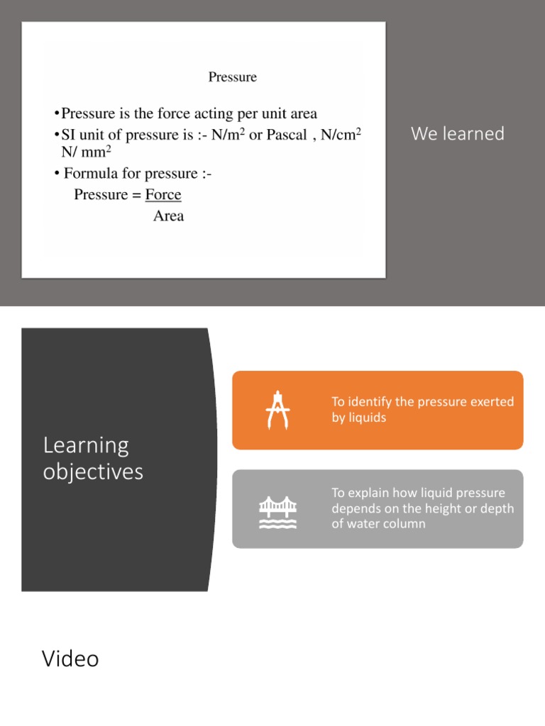 Factors Affecting Liquid Pressure | PDF