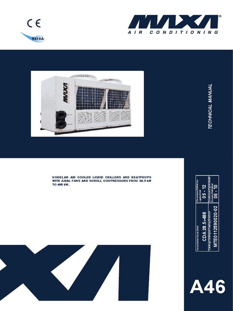 Maxa Modular Chillers Technical Manual | PDF | Heat Exchanger ...
