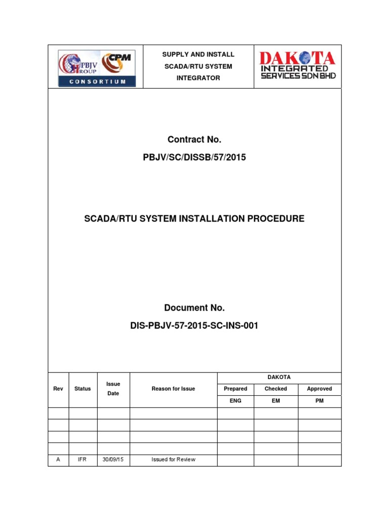 SCADA/RTU System Installation Guide | PDF | Electrical Wiring ...