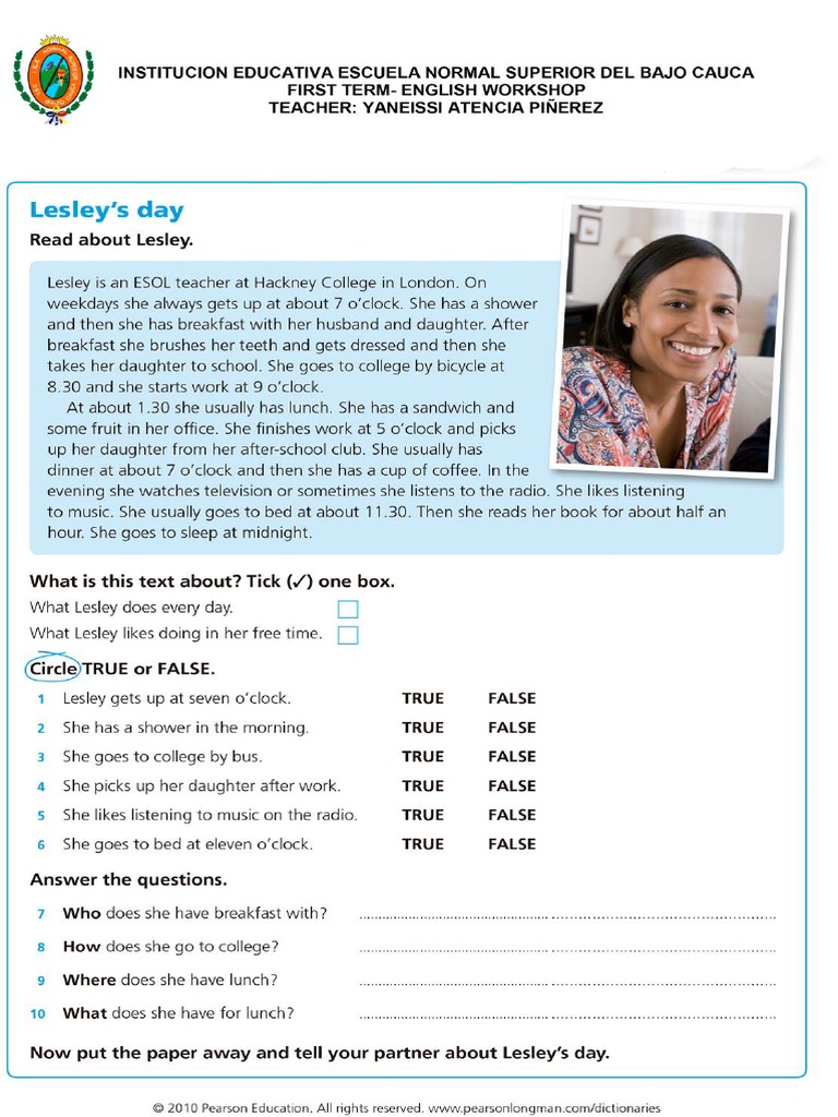 Daily Routine - Pictures and Questions-3 PDF | PDF