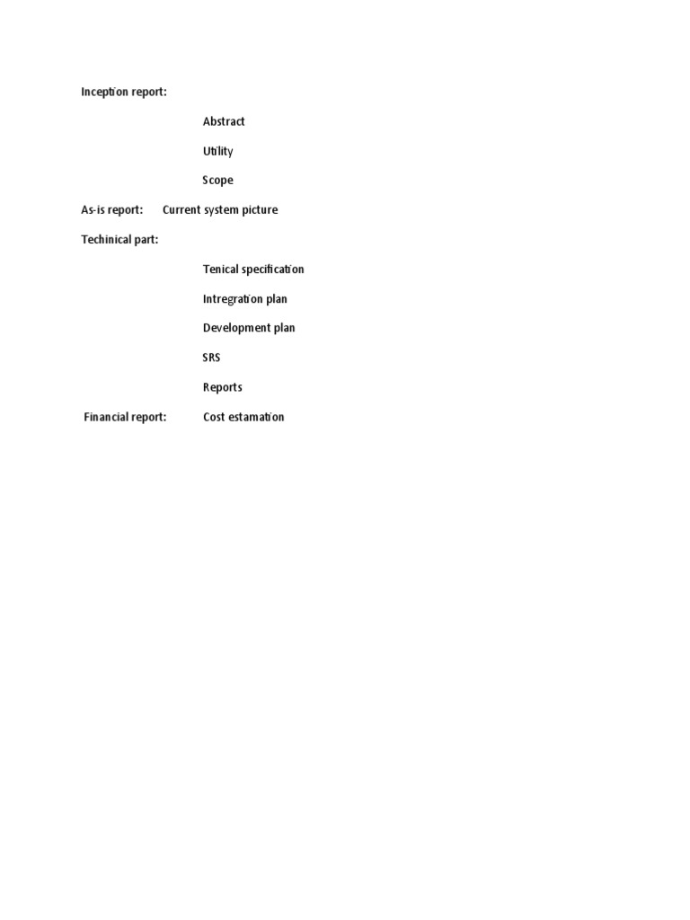 Inception Report | PDF