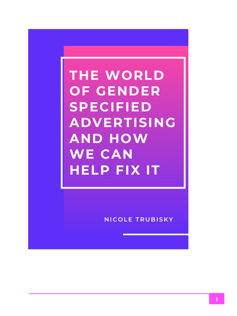 Adpaper | PDF | Gender Role | Advertising