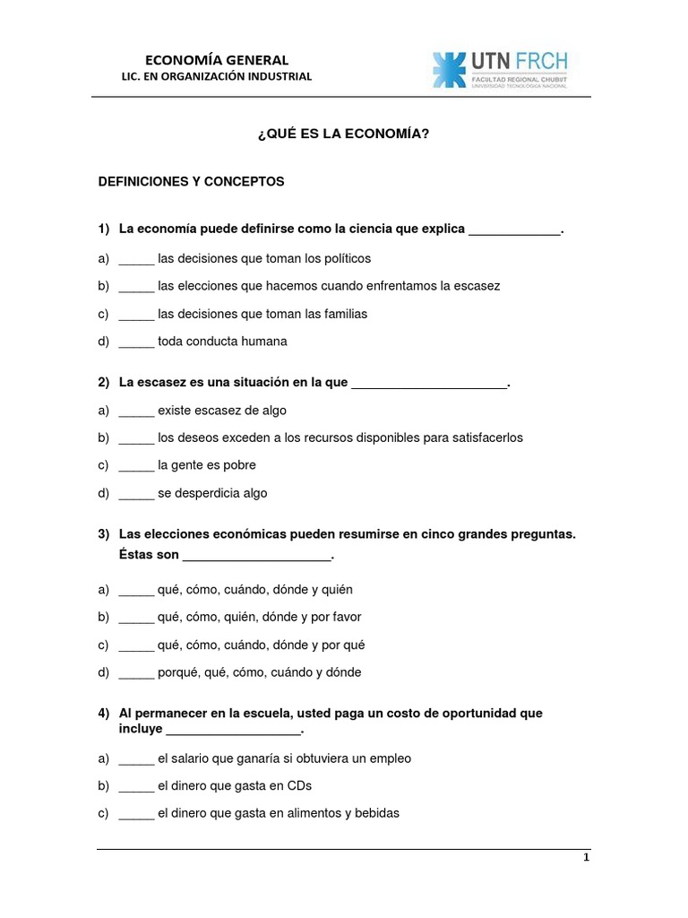 1 - Qué Es La Economía | PDF | Mercado (economía) | Economias