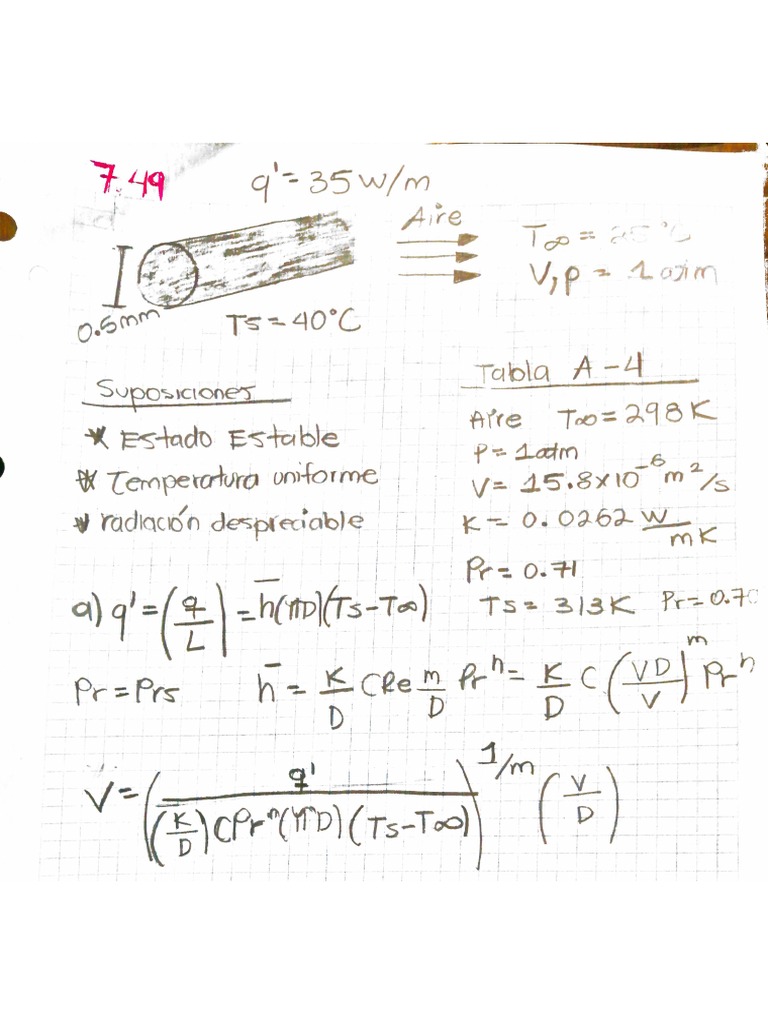 Problema 7.49 y 7.60 Incropera | PDF