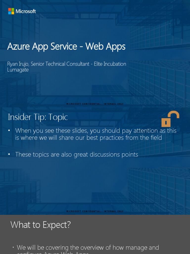Azure Web Apps Configuration Guide | PDF | Microsoft Azure | Web ...
