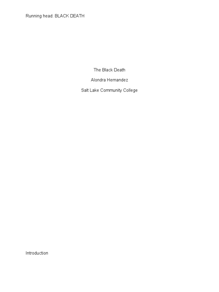 The Black Death | PDF | Black Death | Infection