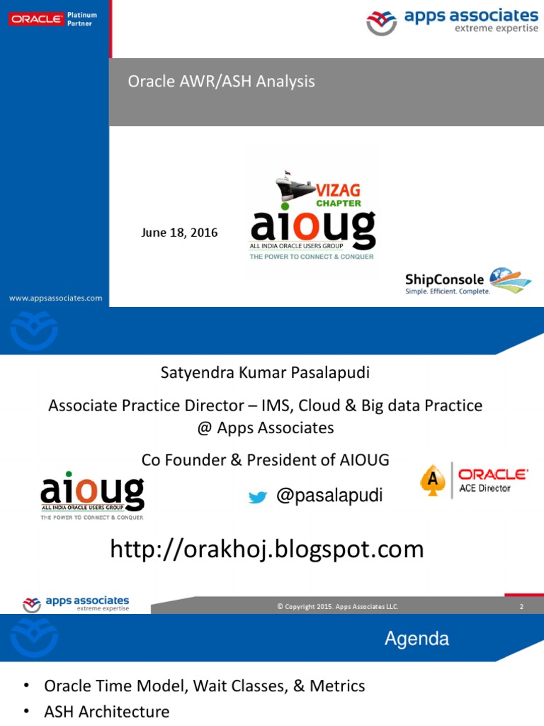 Oracle AWR/ASH Analysis: June 18, 2016 | PDF | Cache (Computing) | Central Processing Unit