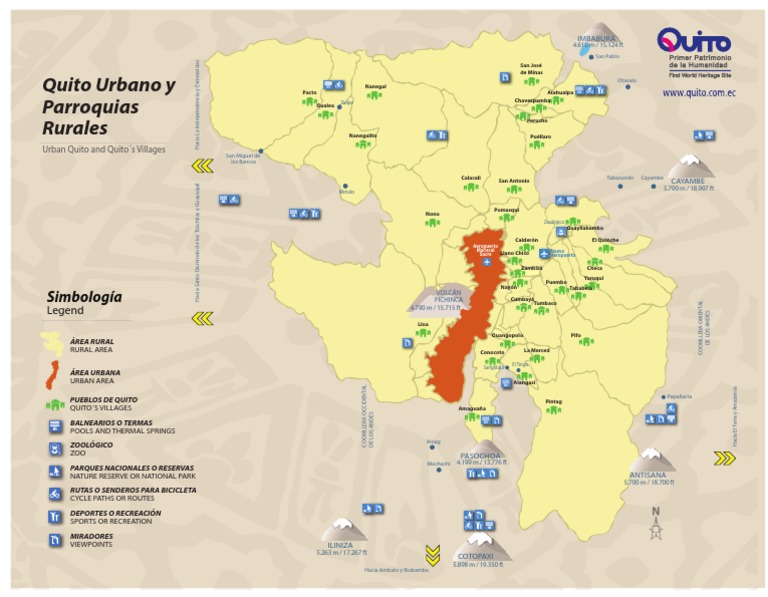 Mapa Turístico de Quito y sus Parroquias | PDF