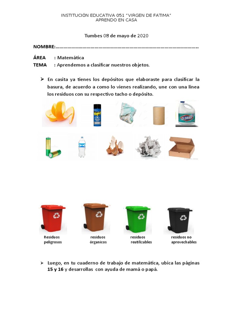 Aprendemos A Clasificar Nuestros Objetos | PDF