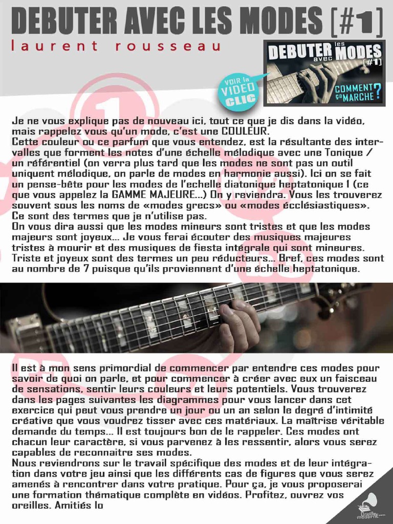 4 DEBUTER AVEC LES MODES Laurent Rousseau | PDF