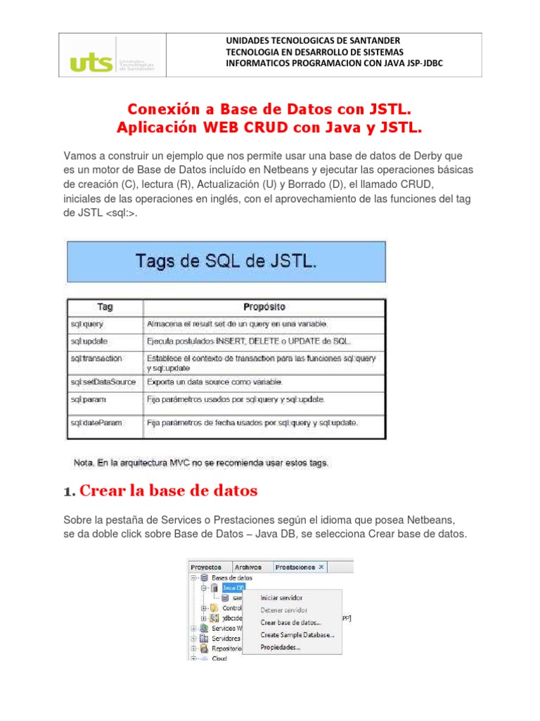 JSTL Ejercicio4 | PDF | Páginas del servidor Java | Bases de datos
