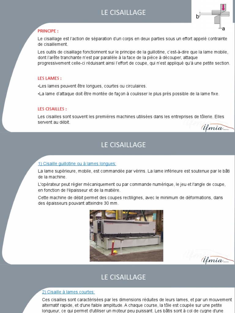 5 Le Cisaillage | PDF | Levier (mécanique) | Machine