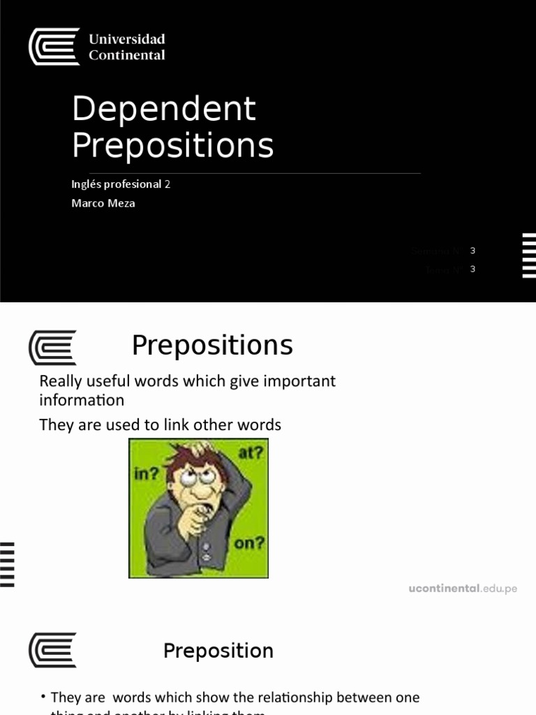 Understanding Dependent Prepositions | PDF | Preposition And ...