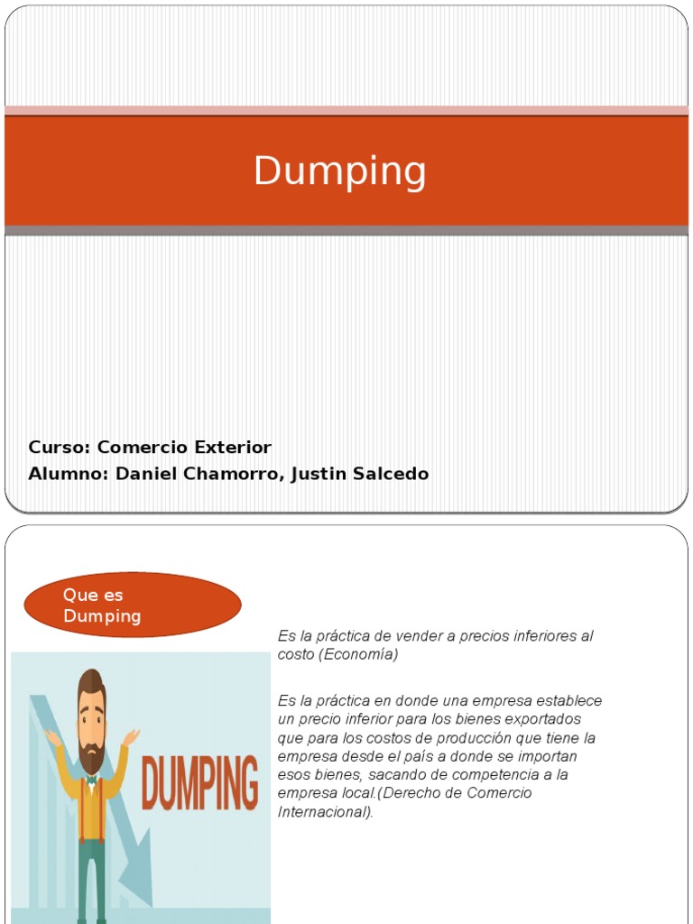 Dumping | PDF | Dumping (política de precios) | Microeconomía