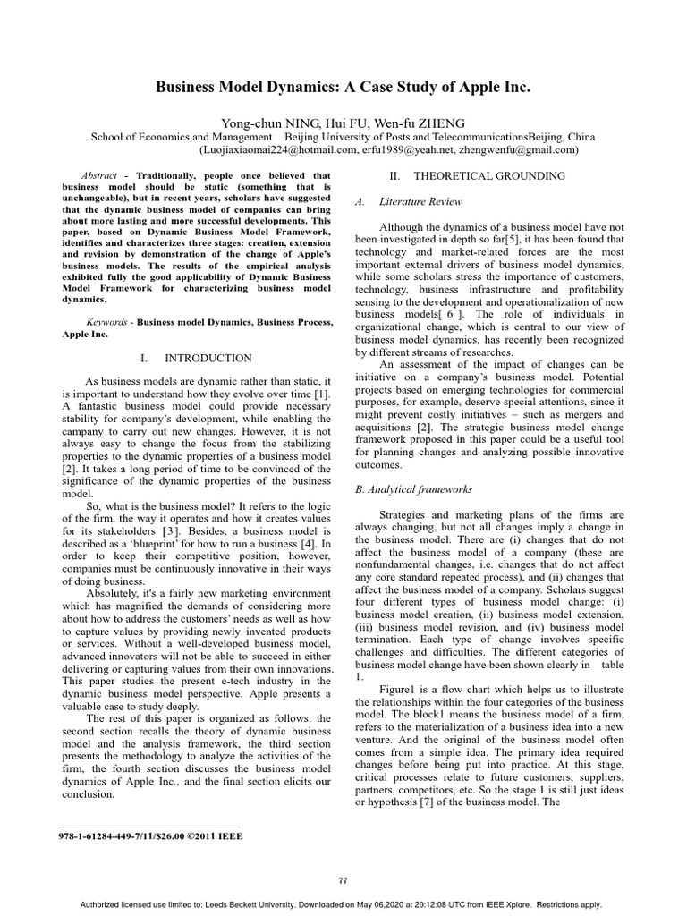 Business Model - Apple Case Study | PDF | Business Model | Apple Inc.