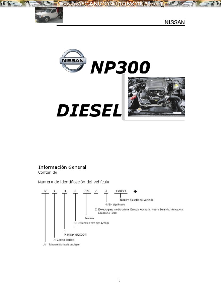 Nissan Np300 Diesel Descripcion | PDF | Inyección de combustible ...