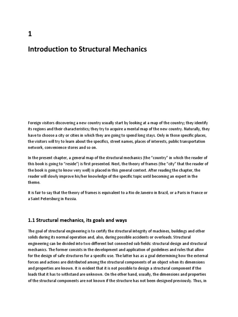 1 Introduction To Structural Mechanics | PDF | Deformation (Engineering ...