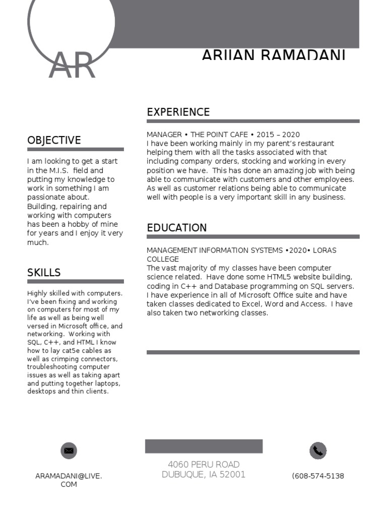 Ar Resume | PDF | Business | Computers