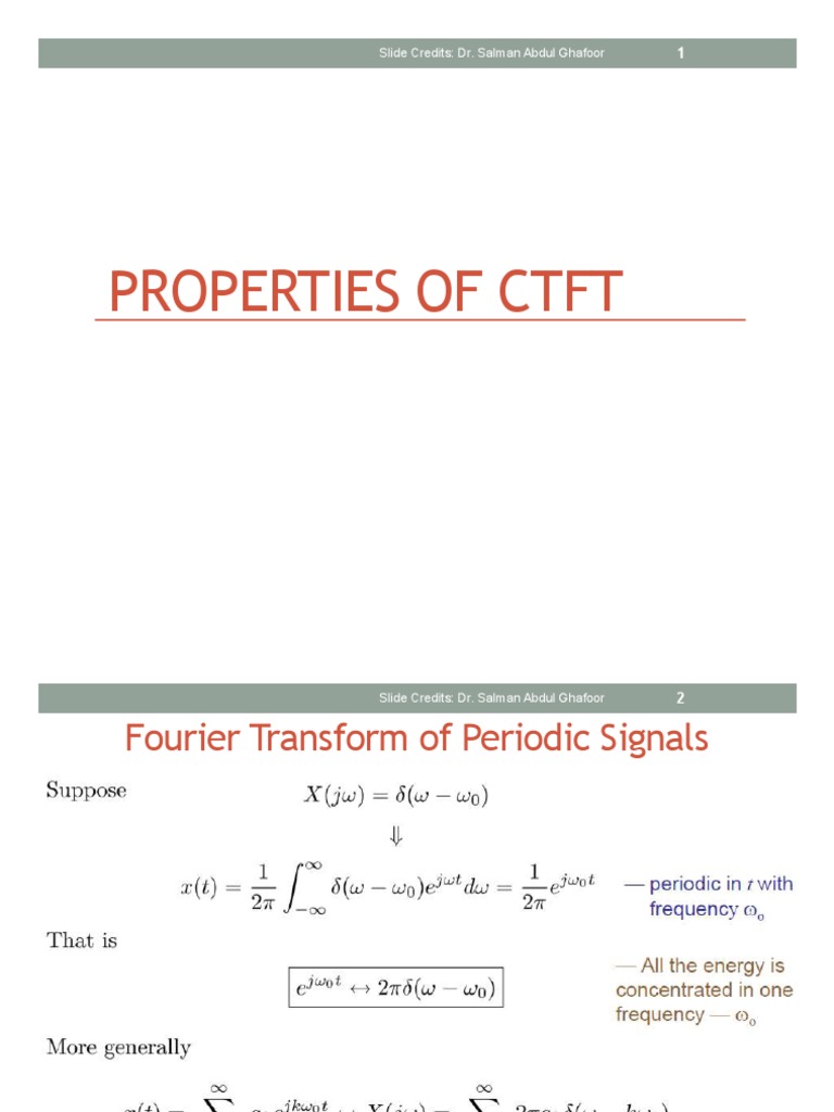 Lecture-19 CTFT Properties-1 PDF | PDF