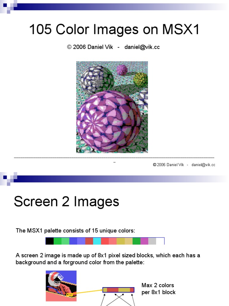 MSX1 SECRETS of 105colors | PDF | Rgb Color Model | Digital Signal ...