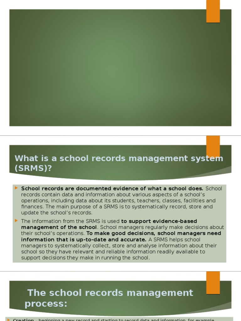 What is a school records management system (SRMS | PDF | Records ...