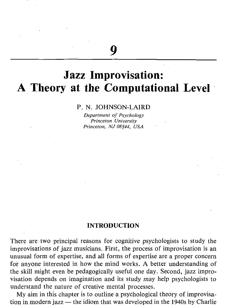 1991 Jazz Improvisation | PDF