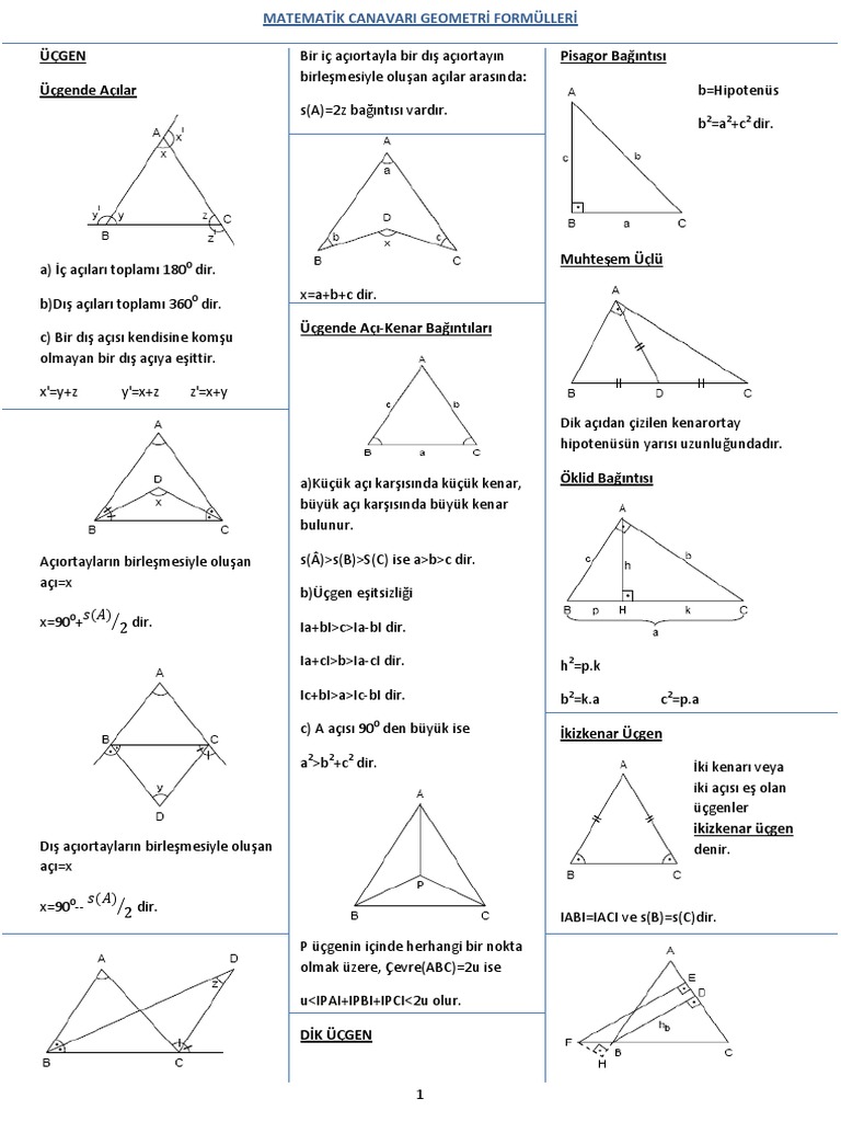 Kpss Geometri Formülleri PDF | PDF