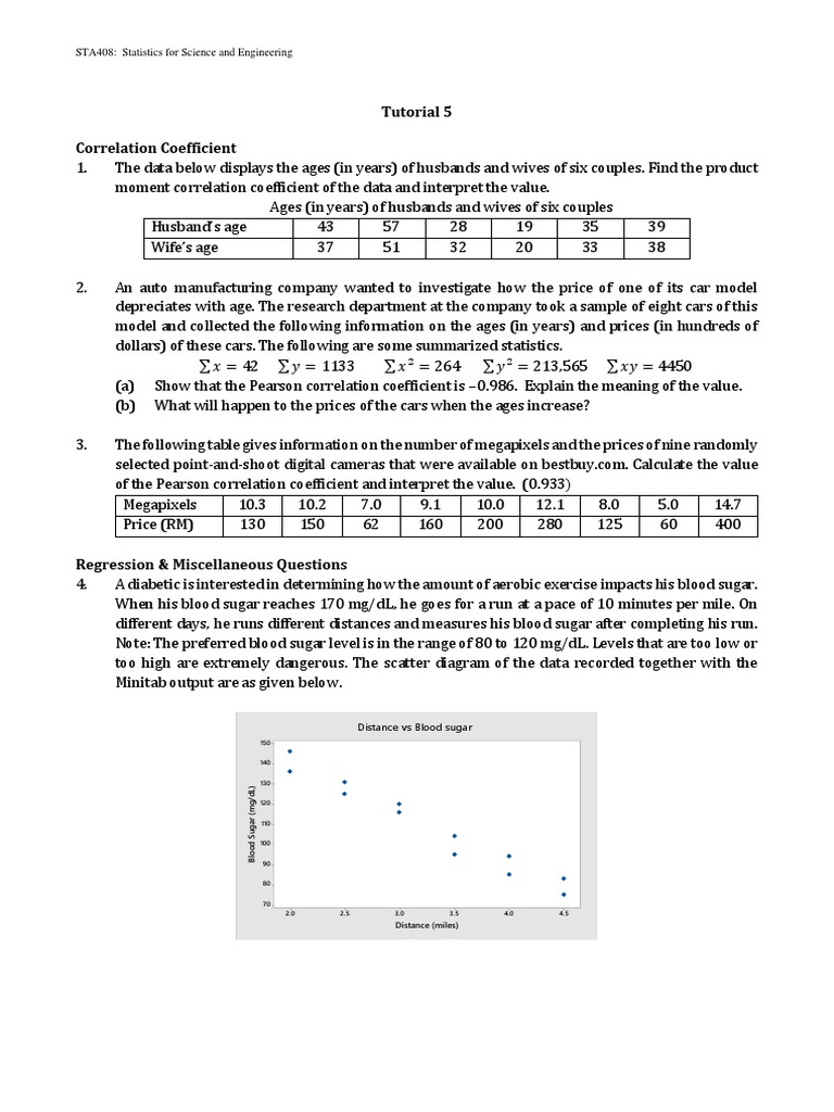 Tutorial 5 - Bivariate Analysis | PDF | Coefficient Of Determination | Regression Analysis