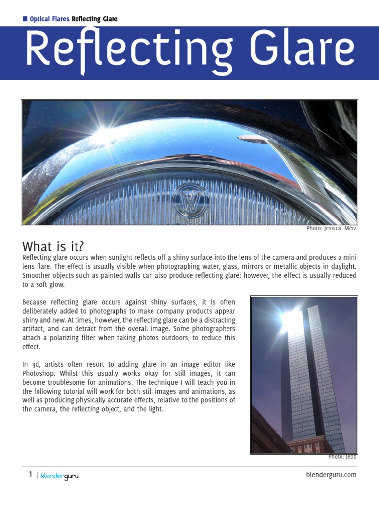 Reflecting Glare Tutorial for 3D Art | PDF