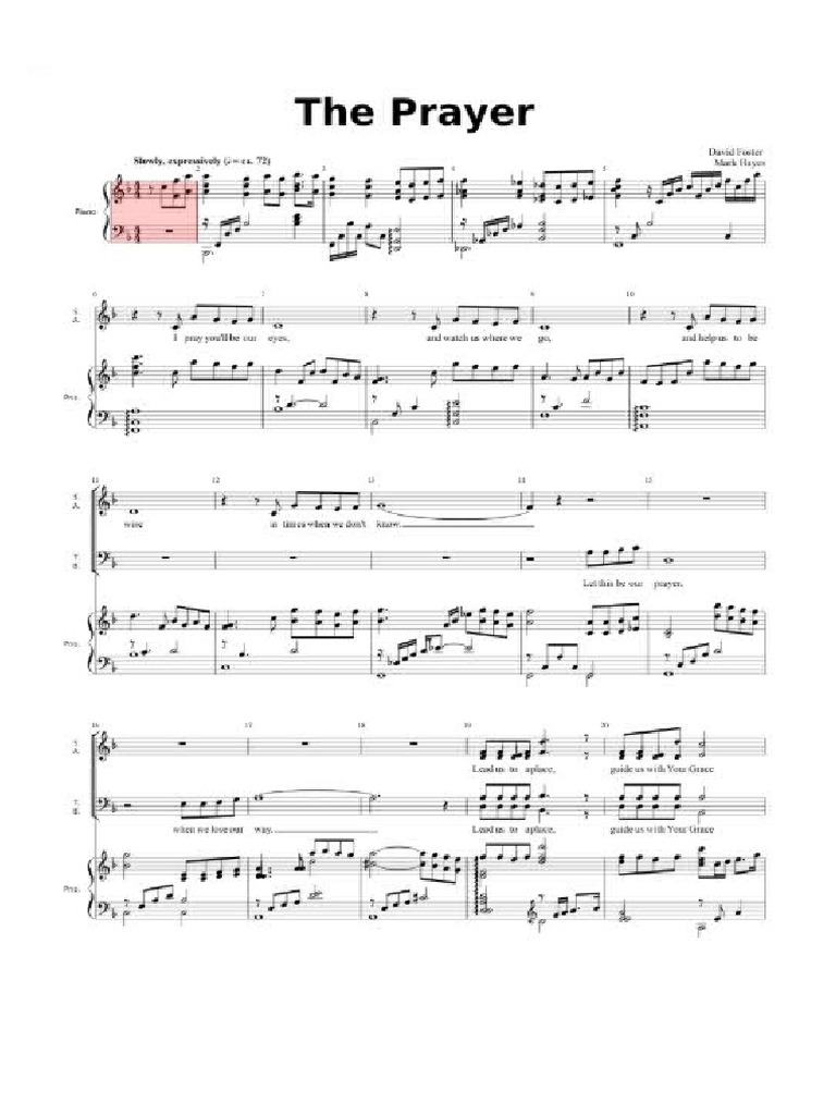The Prayer Sheet Music | PDF