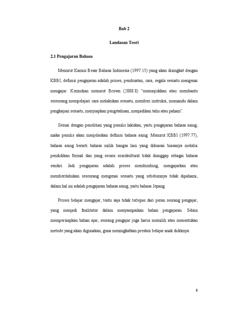 Teori Belajar Bahasa PDF | PDF