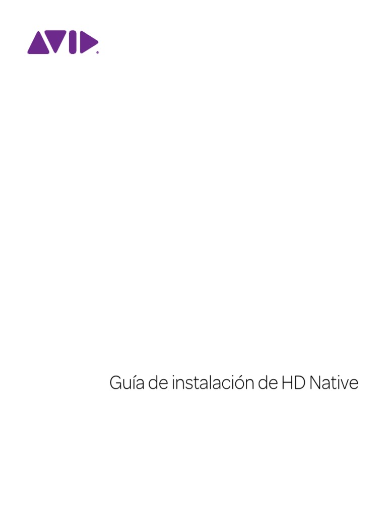 HD Native Install Guide PDF | PDF | Mac OS | Electrónica de audio