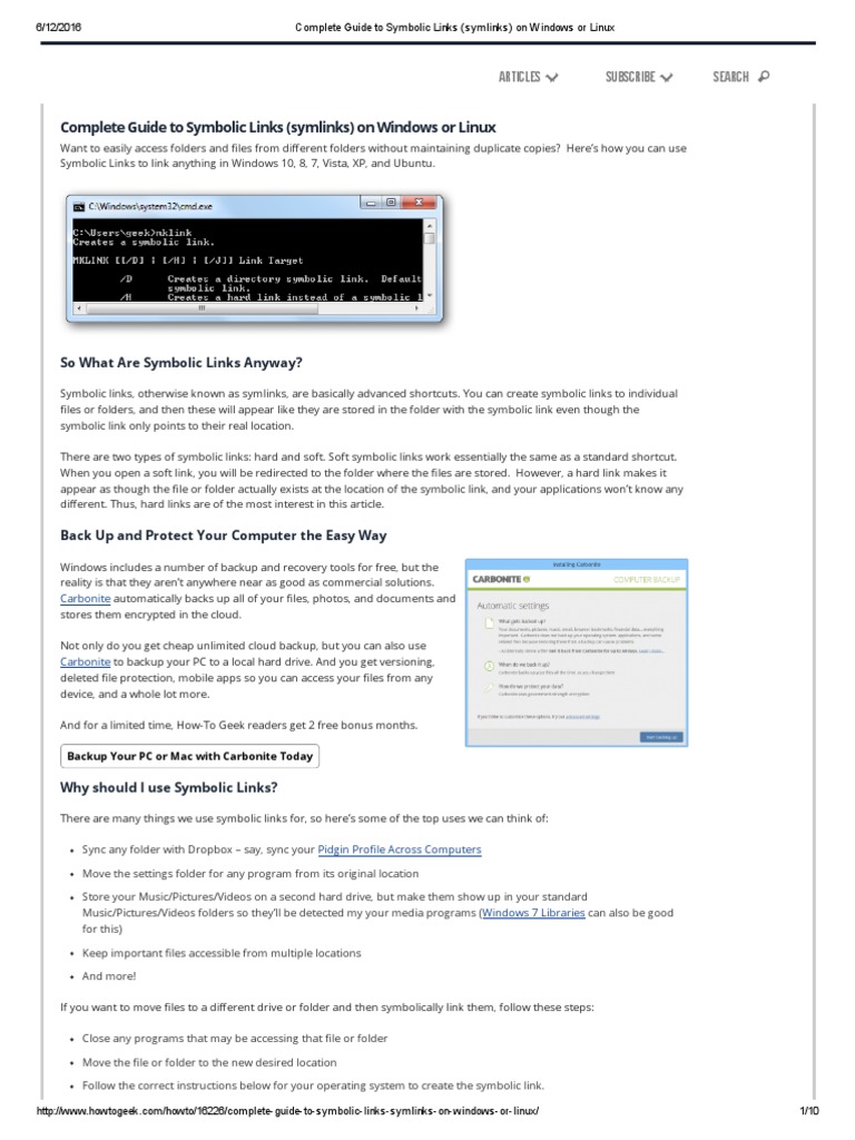 Complete Guide To Symbolic Links (Symlinks) On Windows or Linux | PDF ...