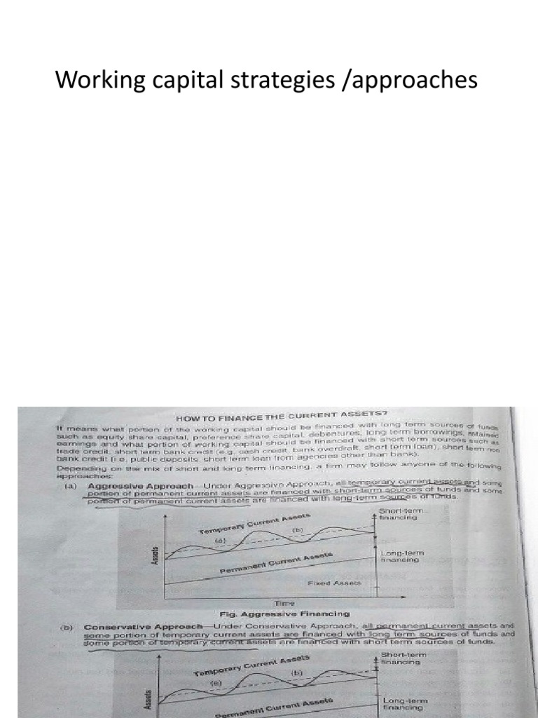 Working Capital Strategies /approaches | PDF