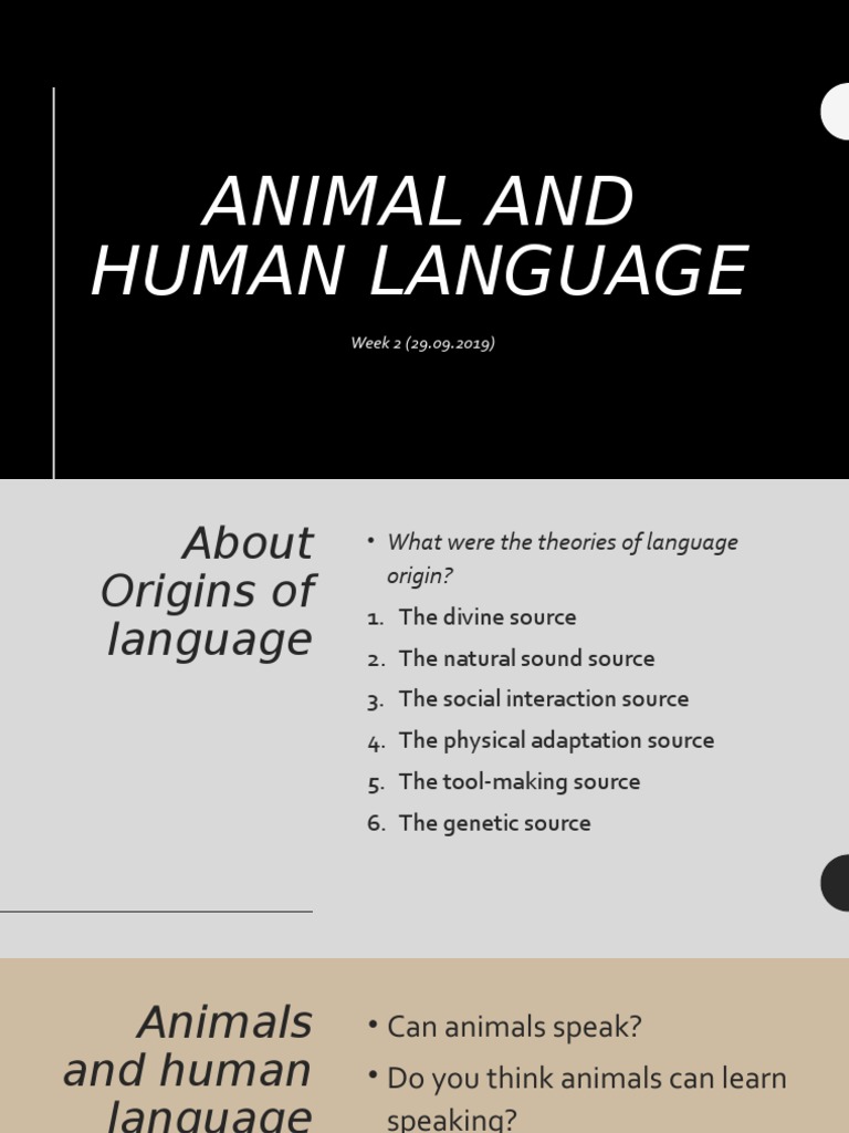 Animal VS Human Language | PDF | Human | Communication