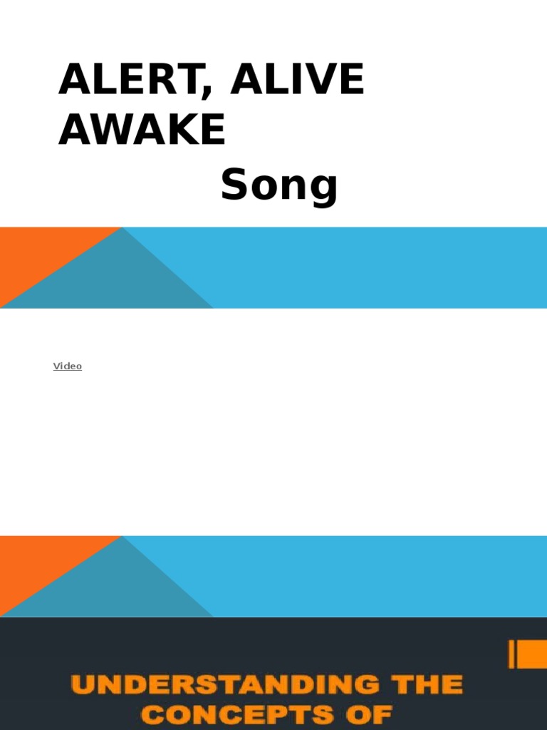 Alert, Alive Awake Song | PDF | Anthropology | Sociology