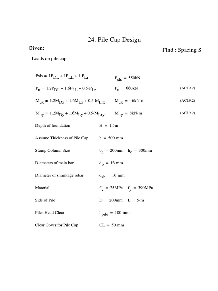 Pile Cap Design | PDF