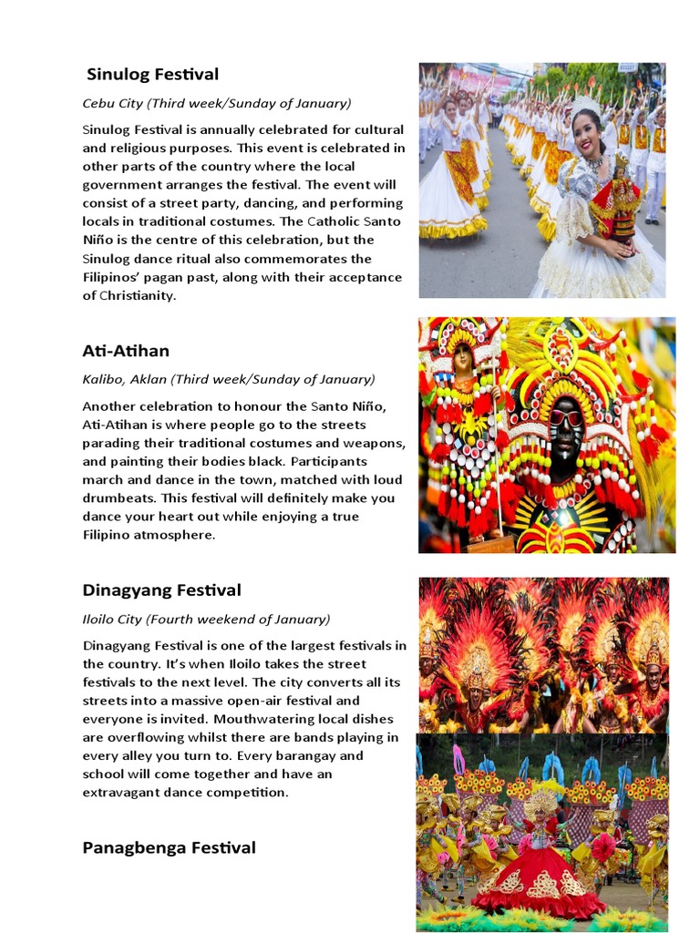 Sinulog Festival Cebu City Third Week Sunday Of January Pdf