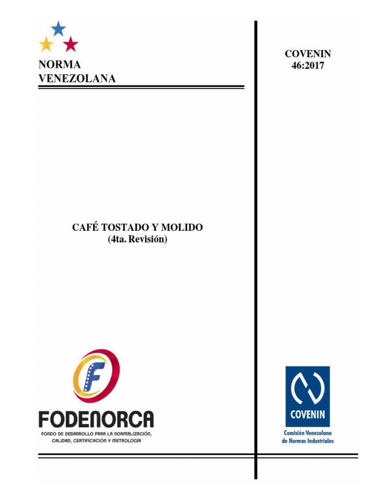 Covenin 46:2017 | PDF | café | Logaritmo